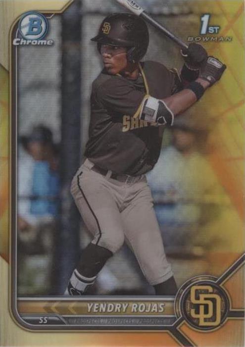 2022 Bowman Chrome - Prospects Yendry Rojas #BCP-178 Yellow & Orange ...