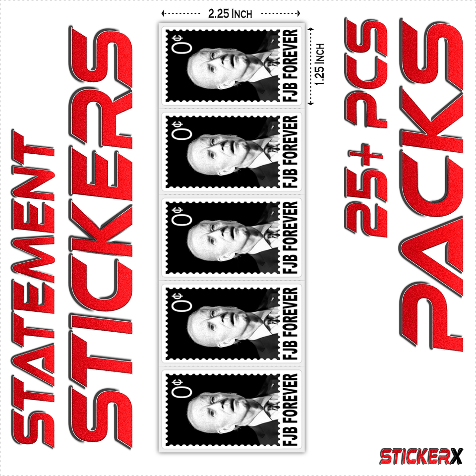 Joe Biden Stamps Zero Cents FJB Forever Parody Funny Bulk Stickers LGB ...