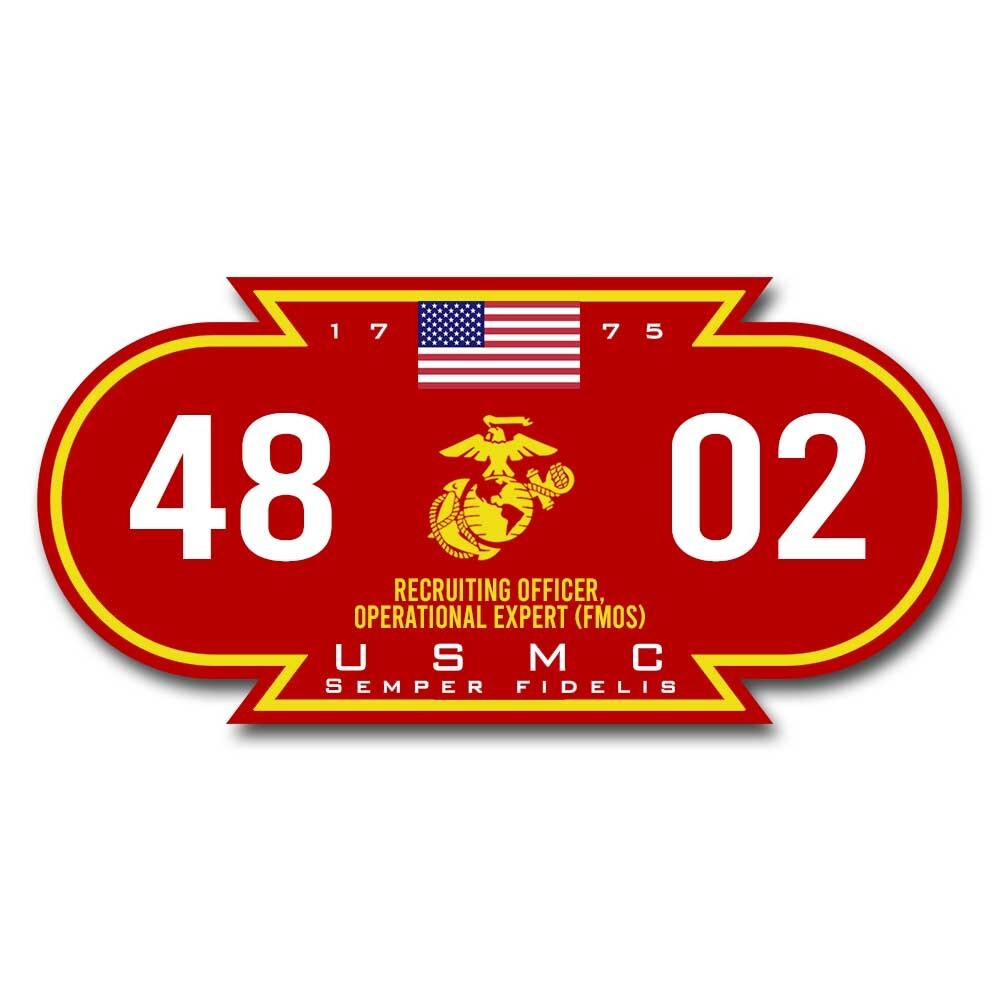 USMC 4802 MOS Decal - PriorService Decal - USMC Veteran Decal - USMC 3 ...