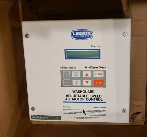 Leeson Speedmaster Adjustable Speed Control VFD, 200/240V 3-Phase 2HP ...