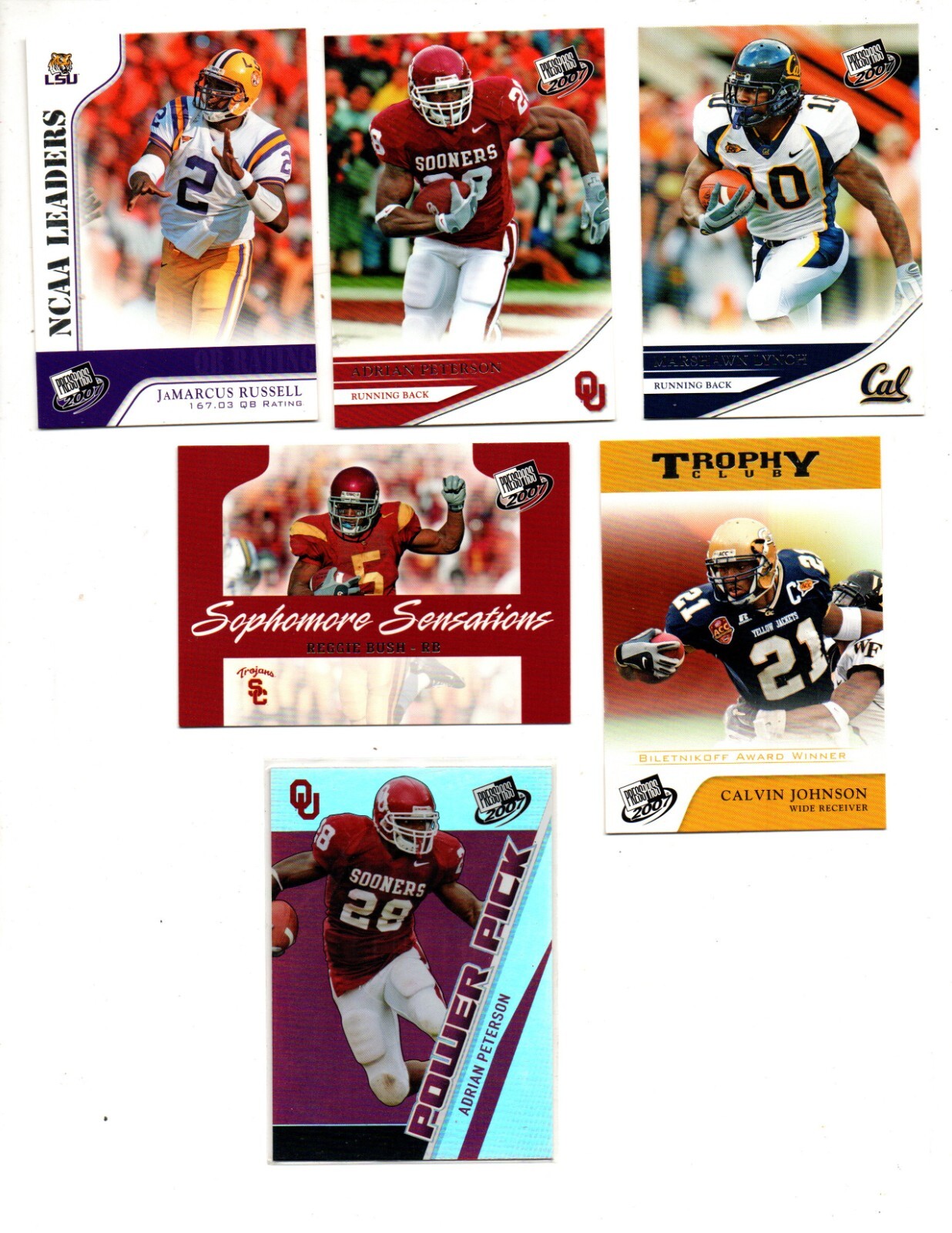 2007 PRESS PASS FOOTBALL COMPLETE SET 105 CARDS *114 | eBay