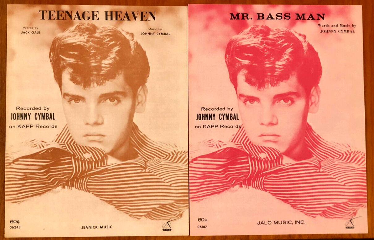 Two 1963 JOHNNY CYMBAL sheet music MR. BASS MAN & TEENAGE HEAVEN | eBay