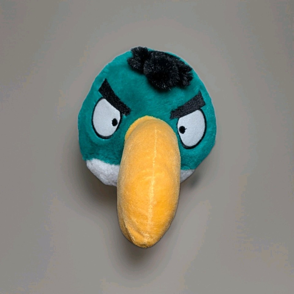 Angry Birds HAL TOUCAN Plush Green Bird Commonwealth Beak No Sound 4" x ...