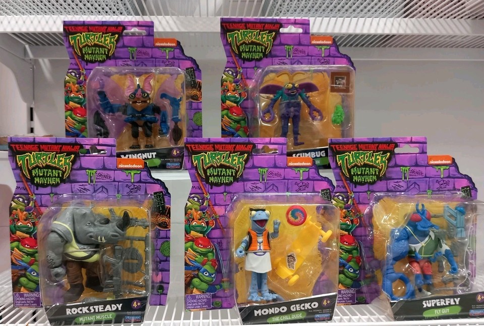 Teenage Mutant Ninja Turtles: Mutant Mayhem 4” Action Figure Bundle ...