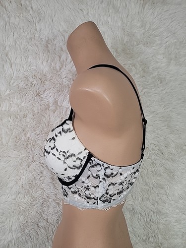 Victoria's Secret Body By Victoria Lined Demi Bra Size 36B Black White ...