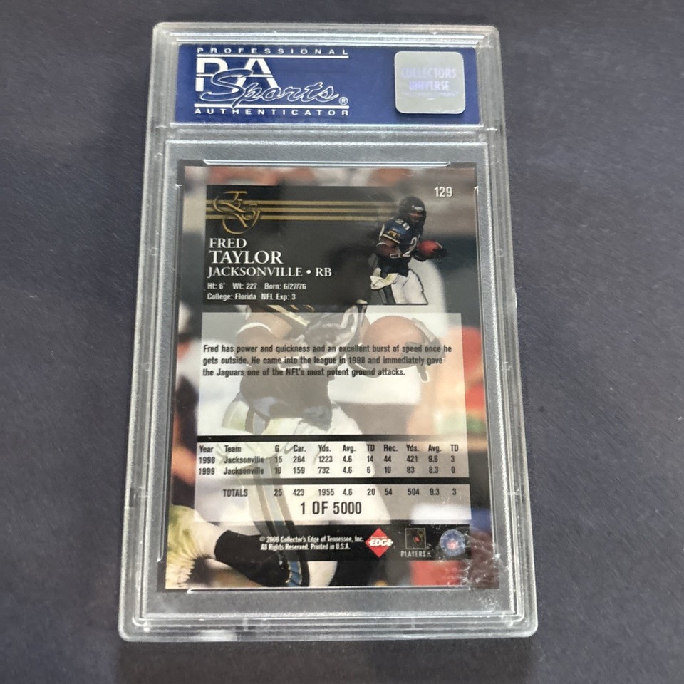 2000 Collector's Edge Fred Taylor Uncirculated /5000 PSA 9 Mint Jaguars ...