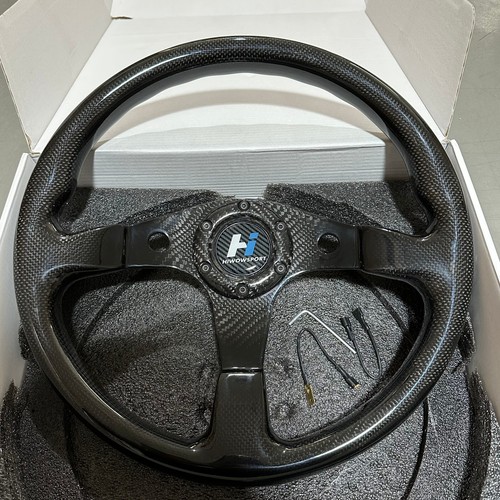 350mm Carbon Fiber Flat Bottom Steering Wheel Inserts Pilota Style ...