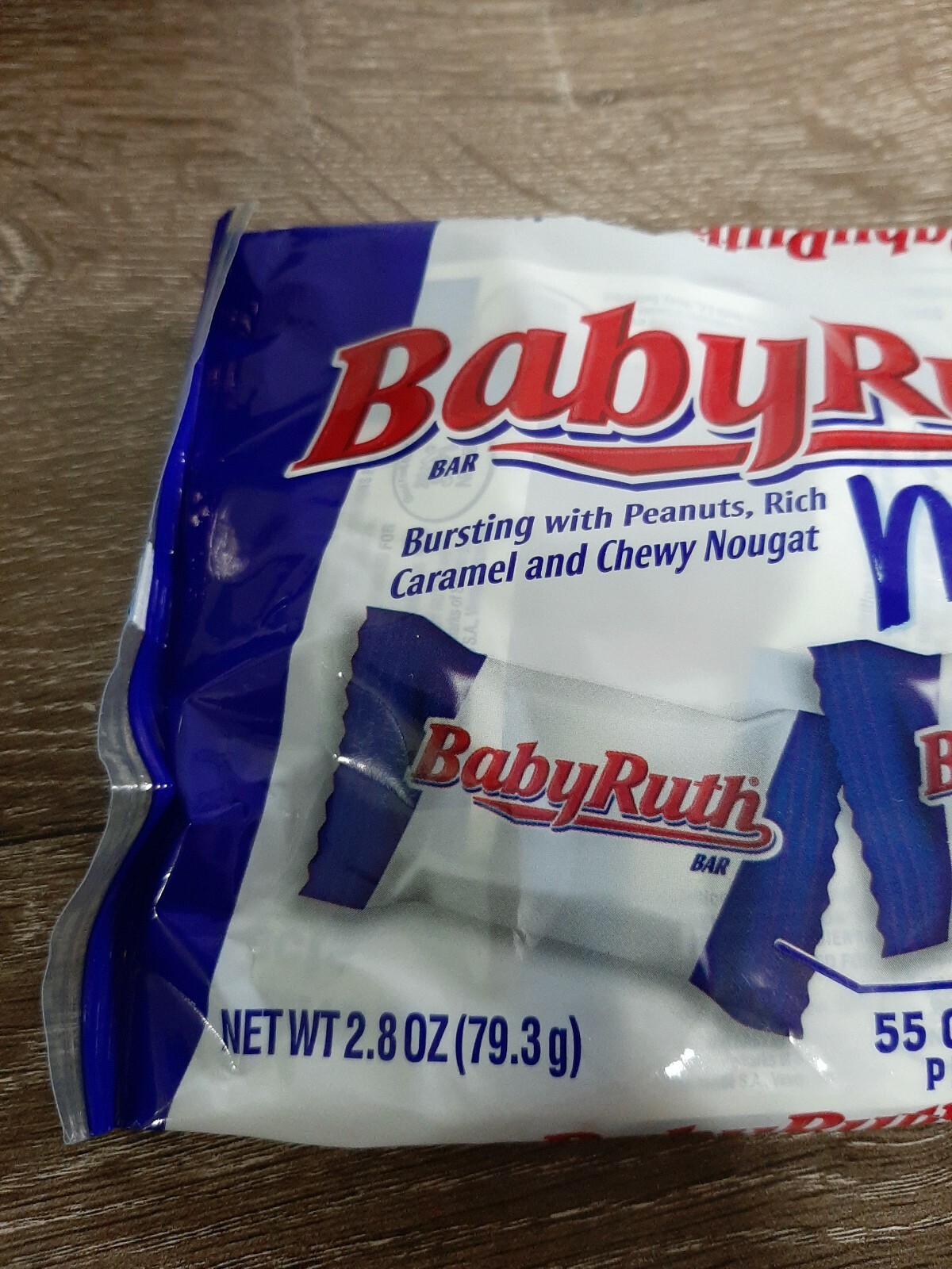 2 Bags of Baby Ruth Minis Candy Bars. 2.8oz Bags. 55 calories per bar ...
