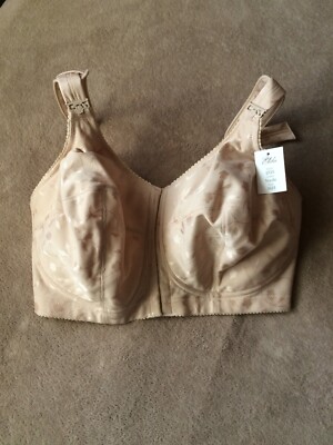Elila 36H Nude Jacquard Front Close Soft Cup Bra Style 1515 Nwt | eBay