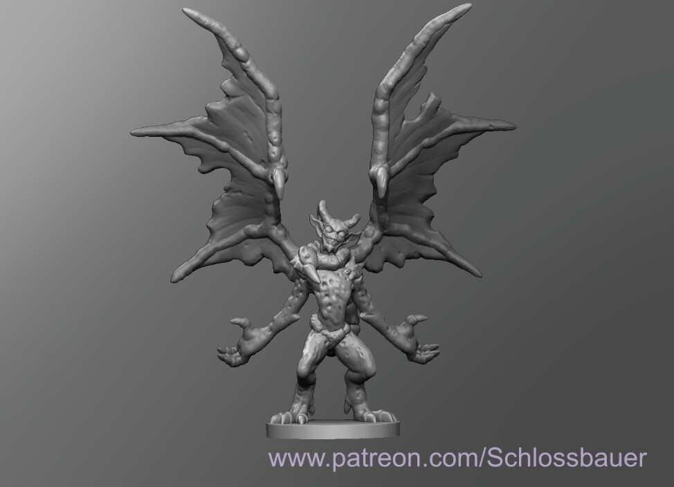 Euphoric Imp Demon Creature Monster Manual 28mm Scale DND D&D Miniature ...