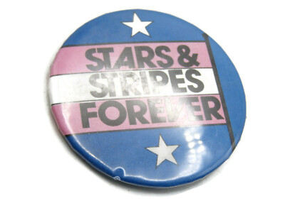 Stars & Stripes Forever Pin Flag & Stars Graphic Blue Background | eBay