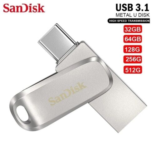 SanDisk Type C Memory Stick 32 64 128 256 512GB USB Flash Drive Ultra ...