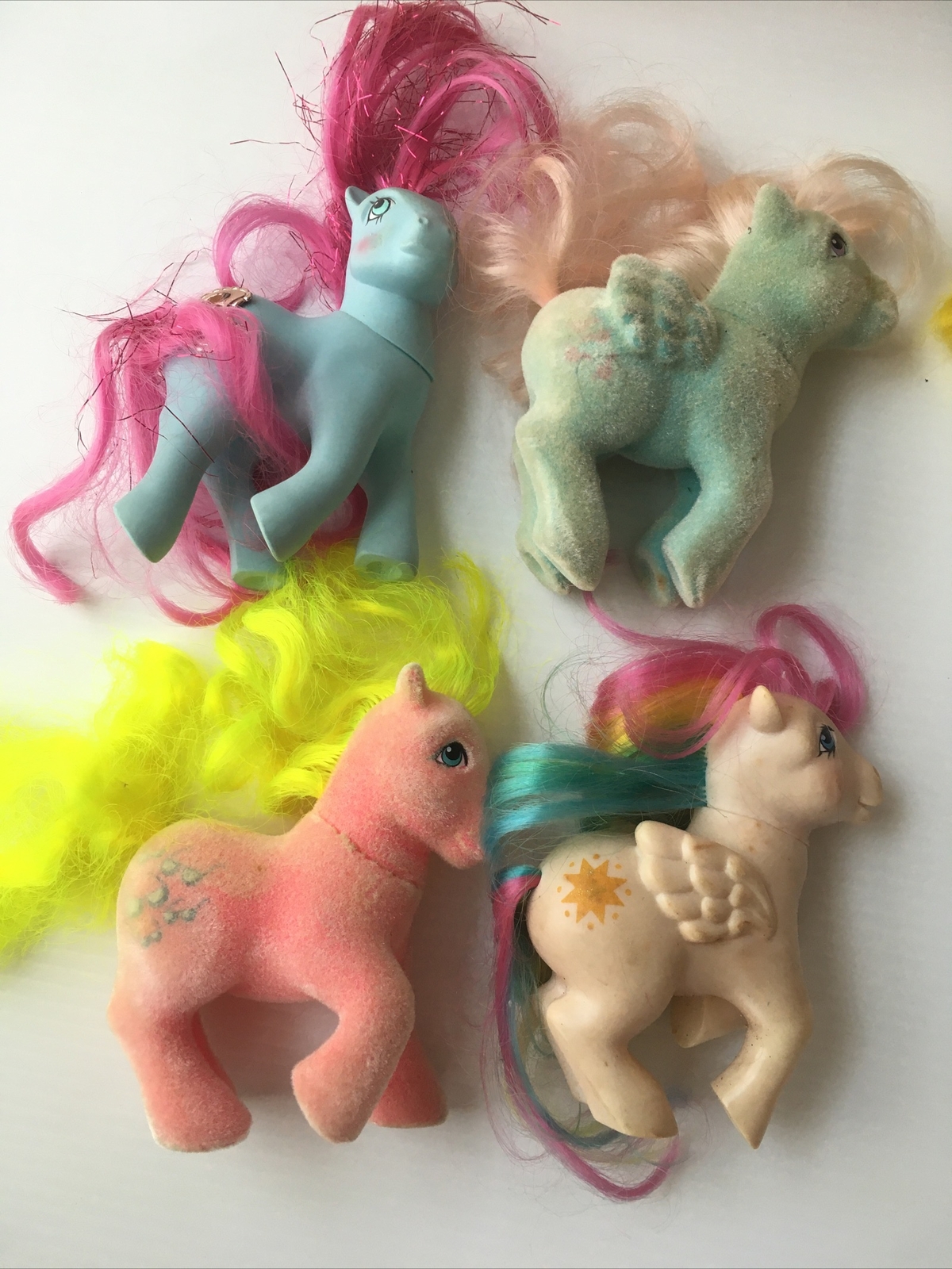 LOT G1 Vintage 1980's My Little Pony Shady Rainbow Flocked Betty Bye ...