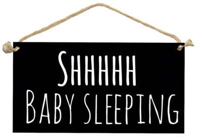 Shhhh Baby Sleeping Wooden Sign plaque Country personalised Home decor ...
