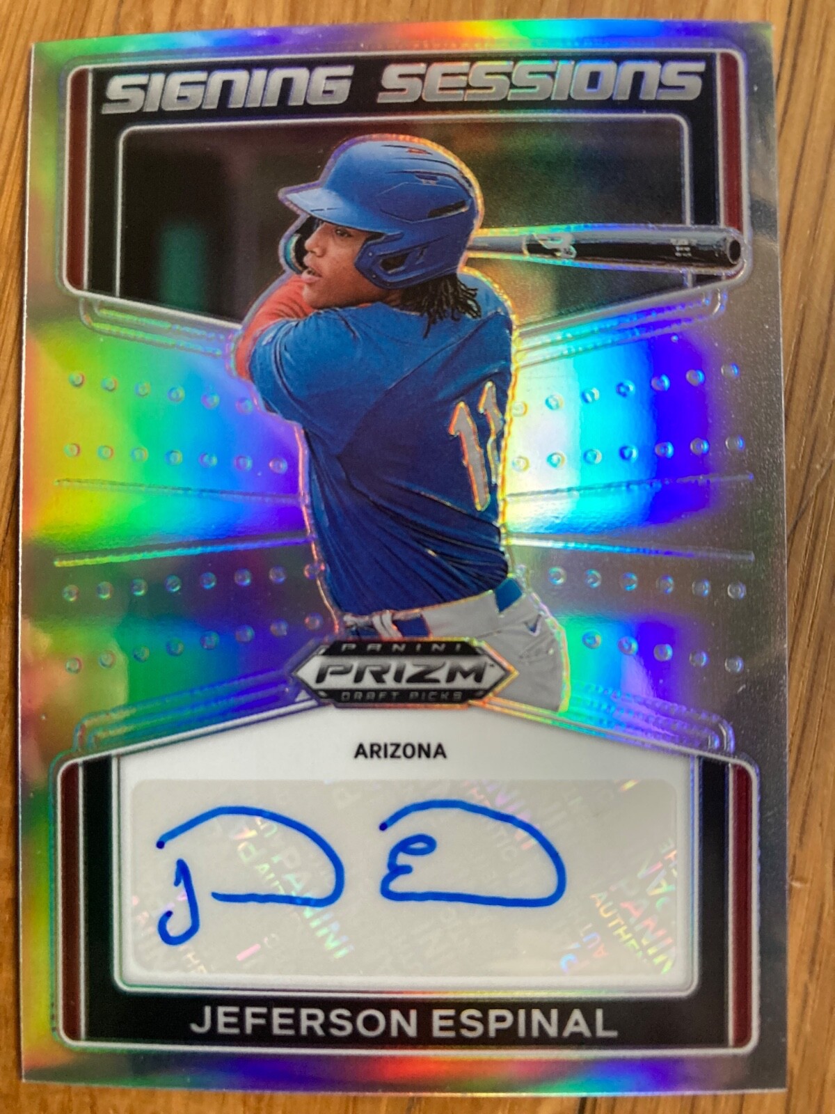 2022 Prizm Draft Picks Baseball Signing Sessions Auto Jeferson Espinal ...