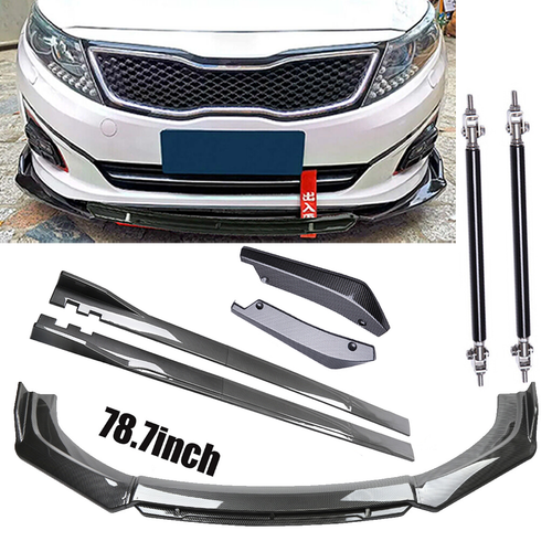 Carbon Fiber Side Skirts Rear Front Bumper Lip Splitter Rod For Kia ...