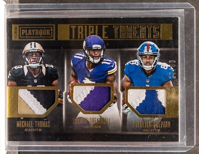 Michael Thomas Treadwell Sterling Shepard 2016 Playbook RC Prime Patch ...
