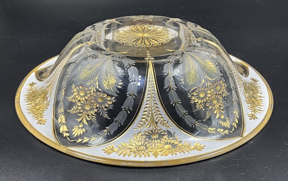 Antique Rare Glass Josephine Glassworks Bohemian Gold Plated Decorated ...