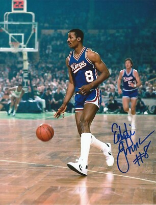 EDDIE JOHNSON SACRAMENTO KINGS ACTION SIGNED 8x10 | eBay