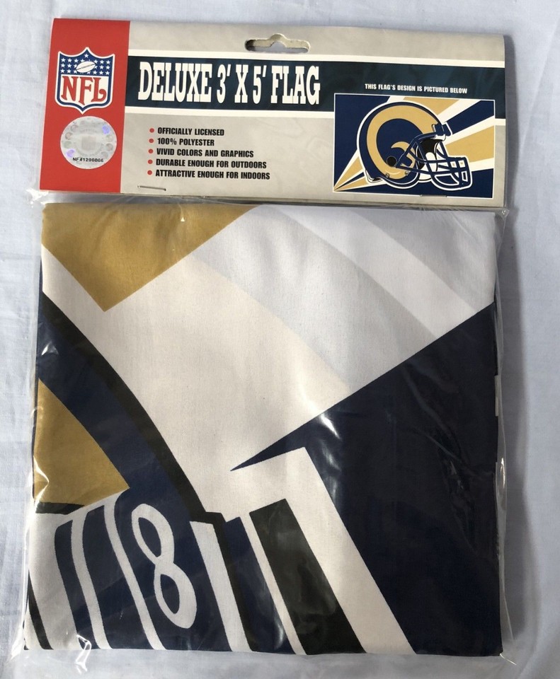 L.A. LOS ANGELES RAMS NFL Football HELMET FLAG OFFICIALLY LICENSED ...