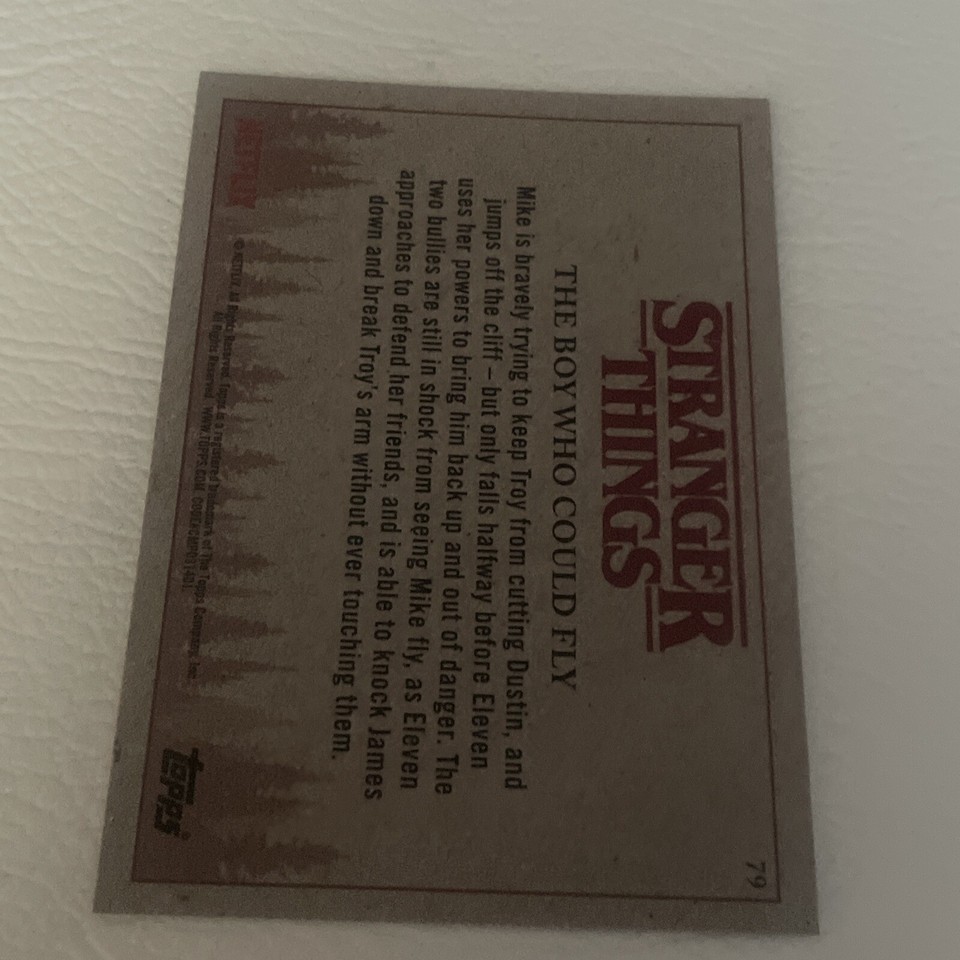 2018 Topps Stranger Things Eleven 'The Boy Who Could Fly' #79 | eBay