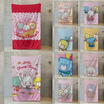 NEW Cute Cartoon Blanket Cheery Chums Printed Soft Flannel Blanket ...