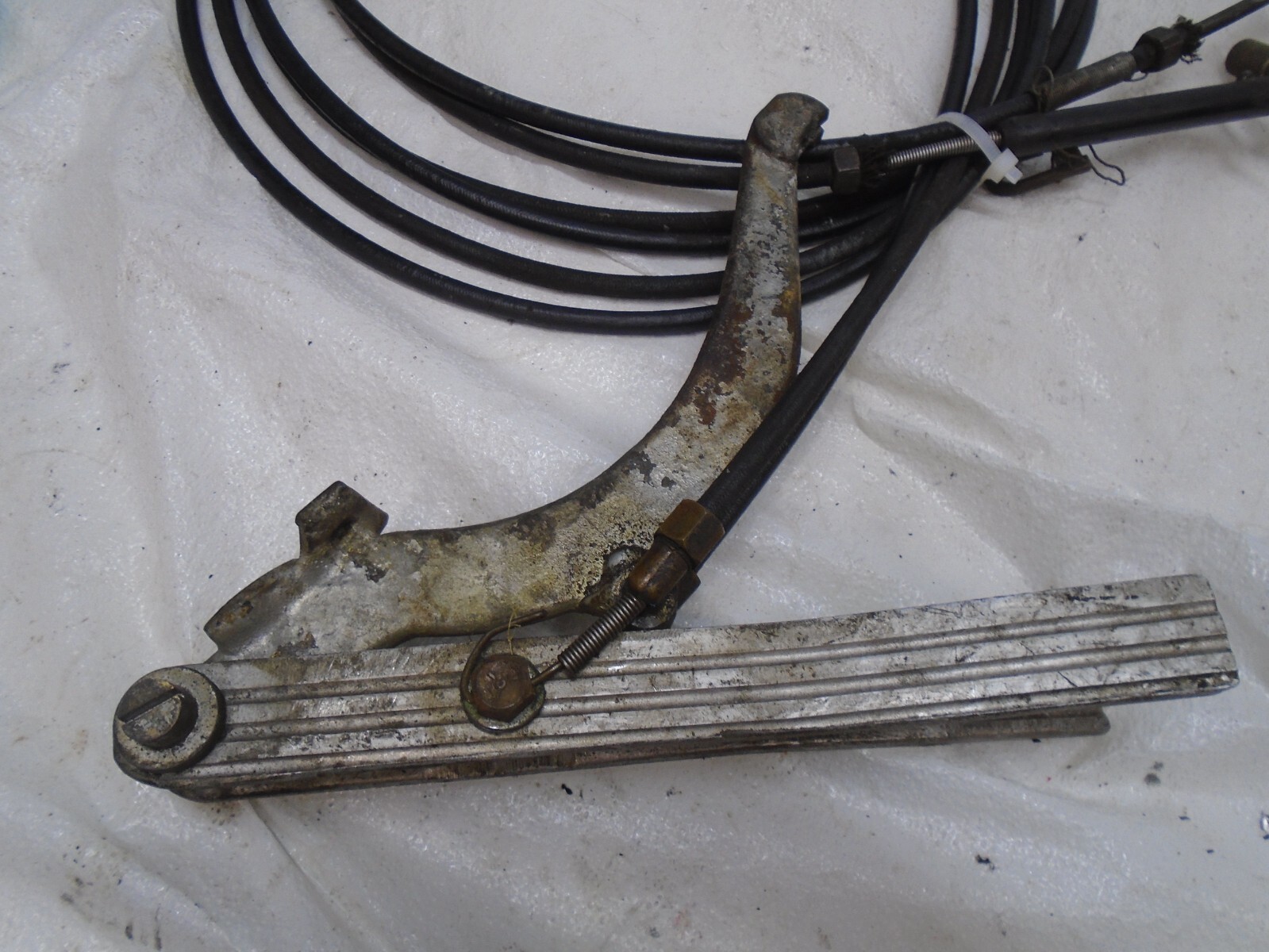 JOHNSON EVINRUDE TEST SHIFT CONTROL BOX LEVERS 10' CABLES BOAT MOTOR ...