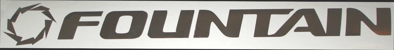 2 Fountain Power Boats CHROME Vinyl Decals LARGE L@@K!!! Sticker Ski ...