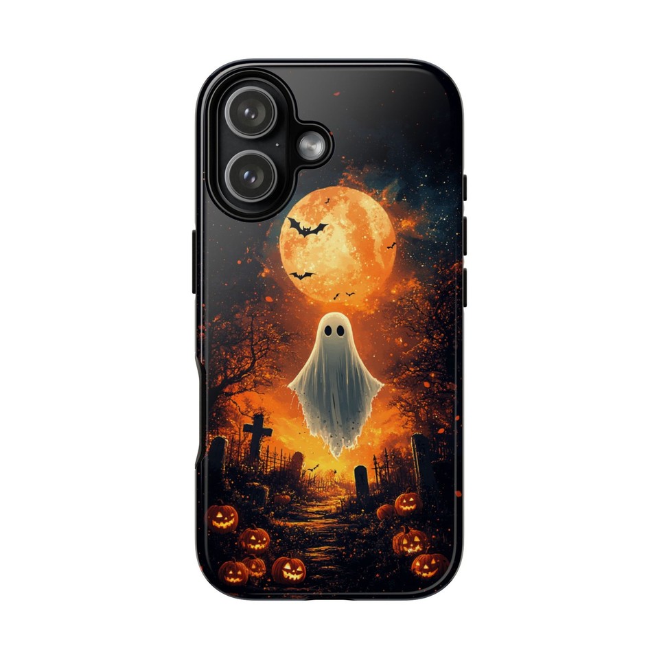 For iPhone / Galaxy / Pixel | Phone Ink Case - Spooky Ghost Pumpkins ...