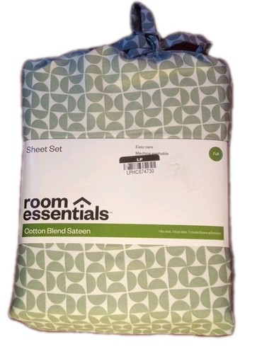 Full Size Bed Sheet Set New Room Essentials Cotton Blend Easy Care | eBay
