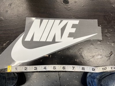 4x Nike Check Swoosh *WHITE* Iron On Vinyl Heat Transfer Decal HTV | eBay