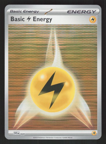 Basic Lightning Energy 020 Holo Pokemon SVE: Scarlet & Violet Energies ...