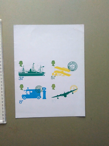 Royal Mail poster 1974 UPU PL(P) 2364 some colours printed on the ...