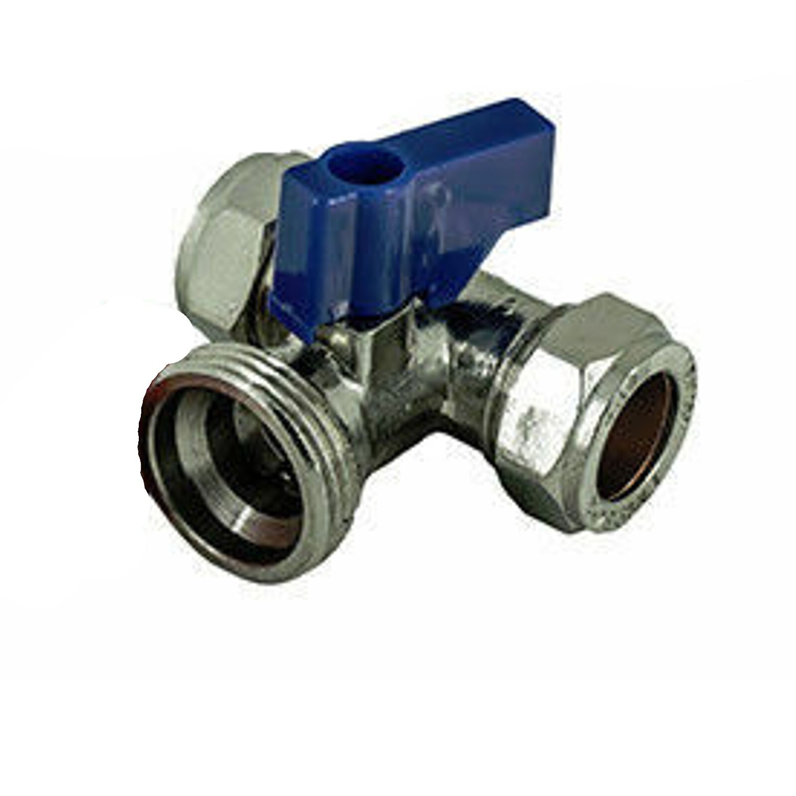 Compression Tap Washing Machine Dishwasher 180° Degree T-Piece Valve 3/ ...