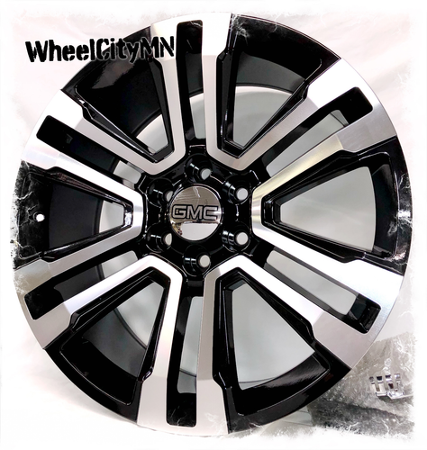 22" gloss black machine OE replica 23217243 wheels fits 2022 GMC Yukon ...