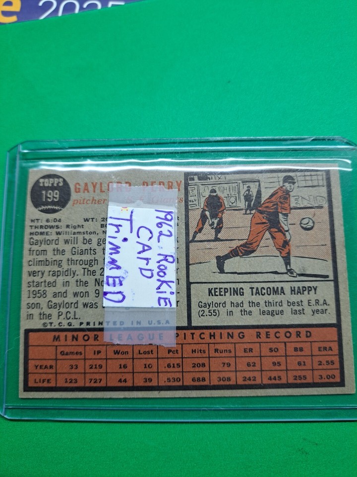 baseball card 1962 gaylord perry rookie | eBay
