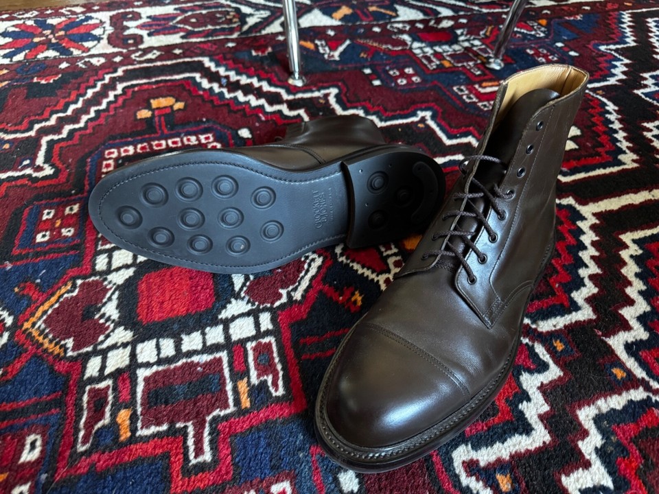 Crockett and Jones Coniston Boots in Dark Brown Waxed Calf on 378 last ...