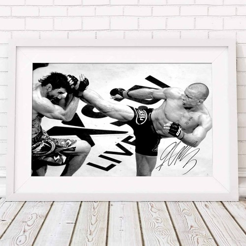 GEORGE ST PIERRE - UFC MMA Poster Picture Print Sizes A5 to A0 **FREE ...