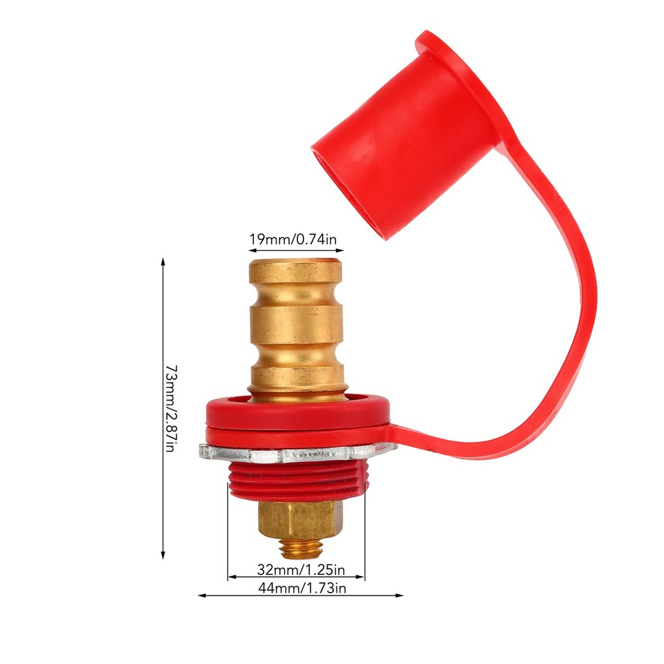 ⁺Red Battery Terminal Color Coded 250A 3/8in Battery Terminal Stud ...