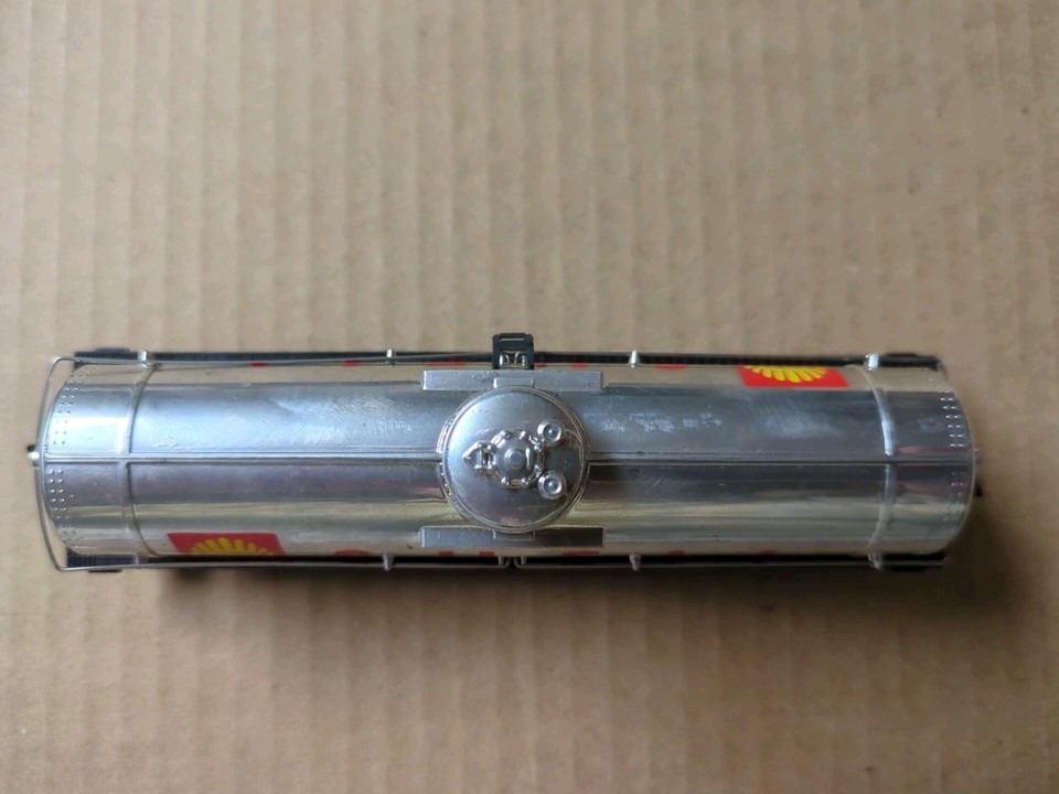Tyco Shell Oil Gas Tank Car Tanker Chrome Silver HO Scale Model Hong ...