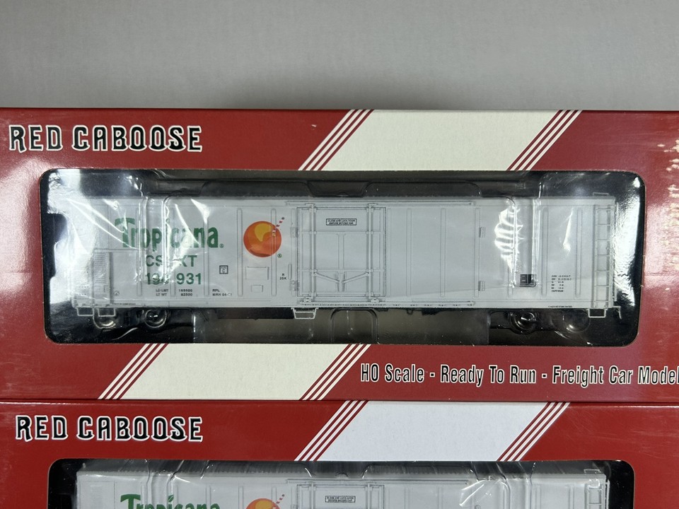 HO Scale Red Caboose Tropicana CSXT Reefer Cars Brand New | eBay