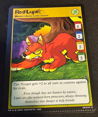 Neopets TCG - Red Lupe 35/234 - Base Set - 2003 - Rare - NM | eBay