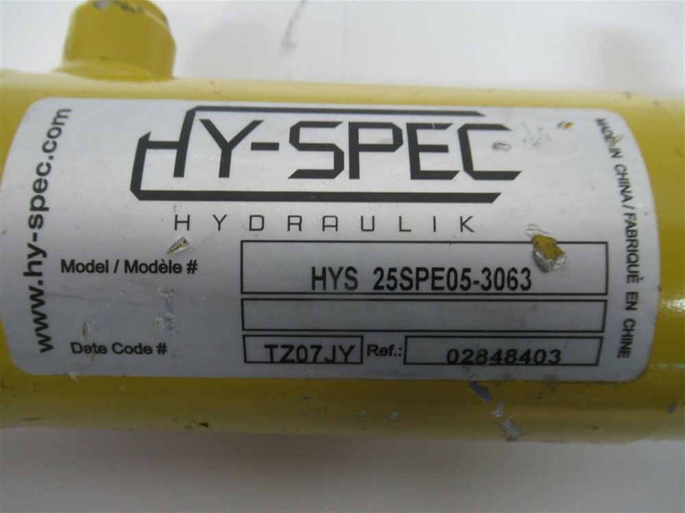 Hy-Spec Hydraulik, HYS 25SPE05-3063, SPE Model 2.5" x 5" Hydraulic ...