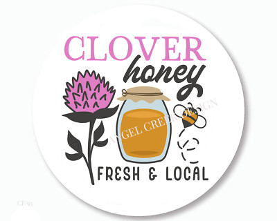 Clover Honey Fresh Honey Stickers Business Envelope Seals Honey Bee ...