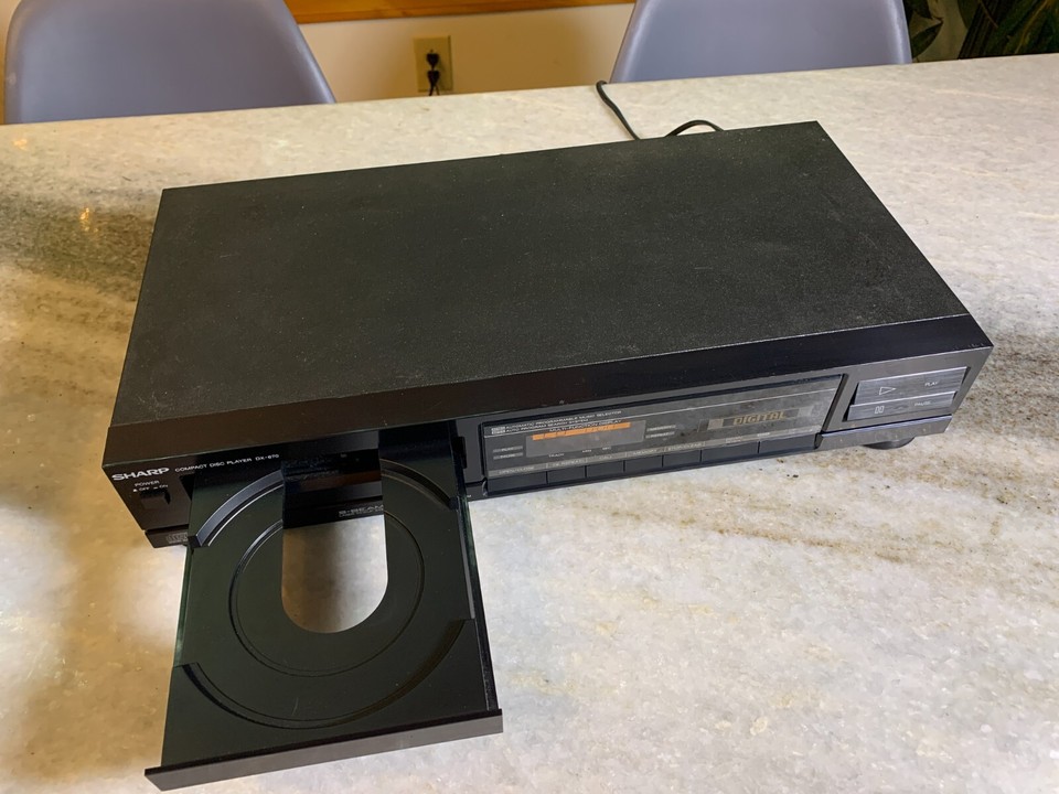 RARE Vintage 1980s 80s Single One 1 Tray Disc CD Player Sharp DX-670 ...