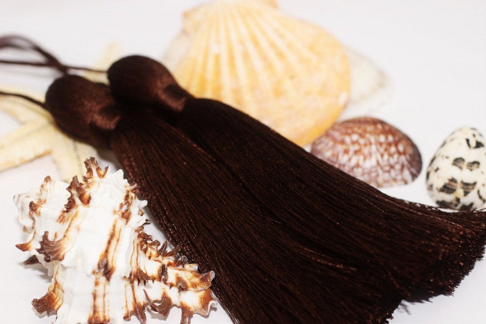 10 pcs HQ Extra Large Silky Tassel, 100% Turkish Product 110 mm Large ...