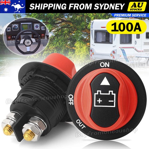 100A Mini Battery Master Switch For Marine, Auto, RV 12, 24v Boat ...