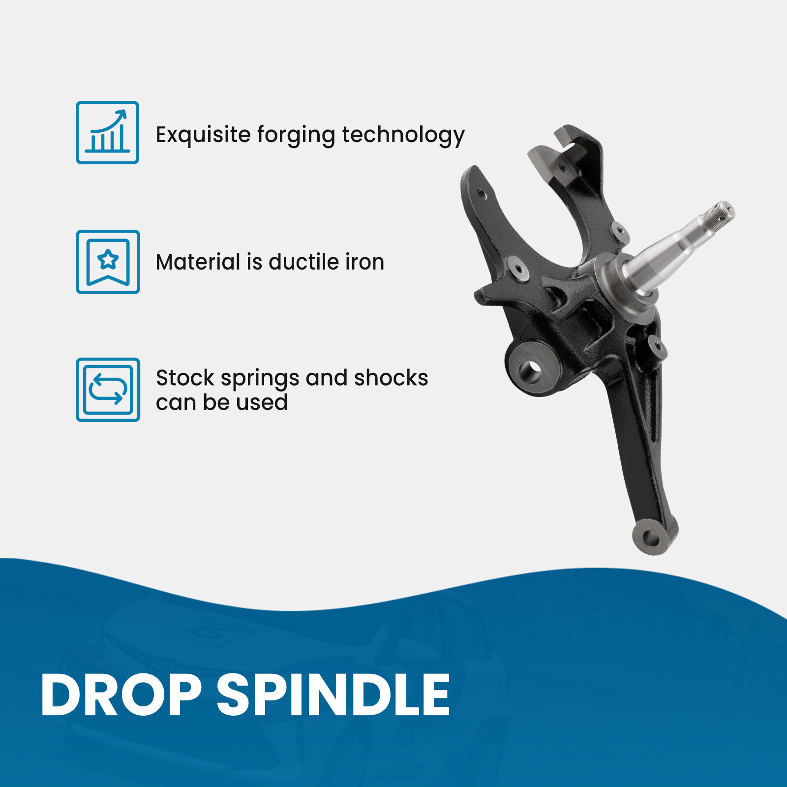 2" Front Drop Spindle Lowering Kit For Chevrolet S10 GMC S15 Sonoma ...