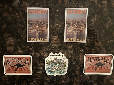 Travel To Australia Stickers Set Of 5 | eBay