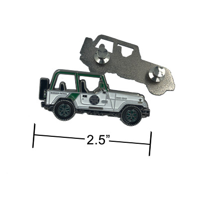 EE-008 Border Patrol Jeep pin (2.5 inch with 2 pin posts and spring ...